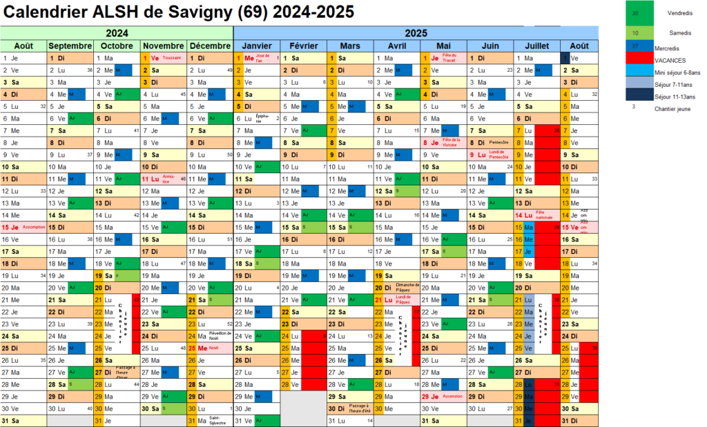 Planning ALSH de Savigny (69) – Espace Animation Léo Lagrange Savigny